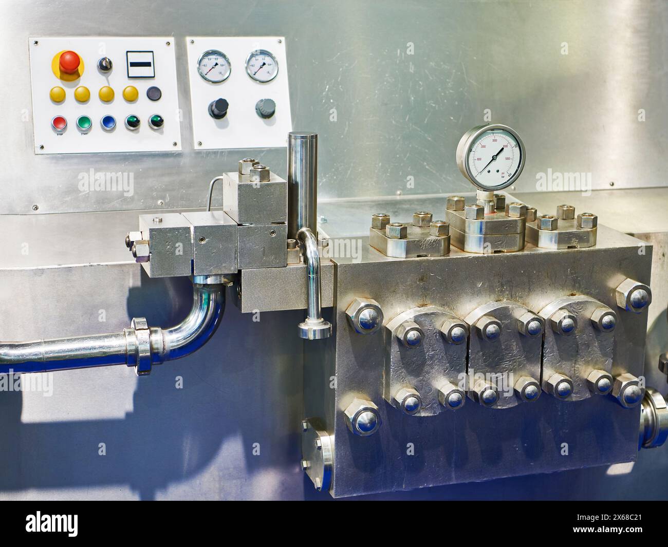 Equipment and homogenizers for the production of dairy products Stock ...