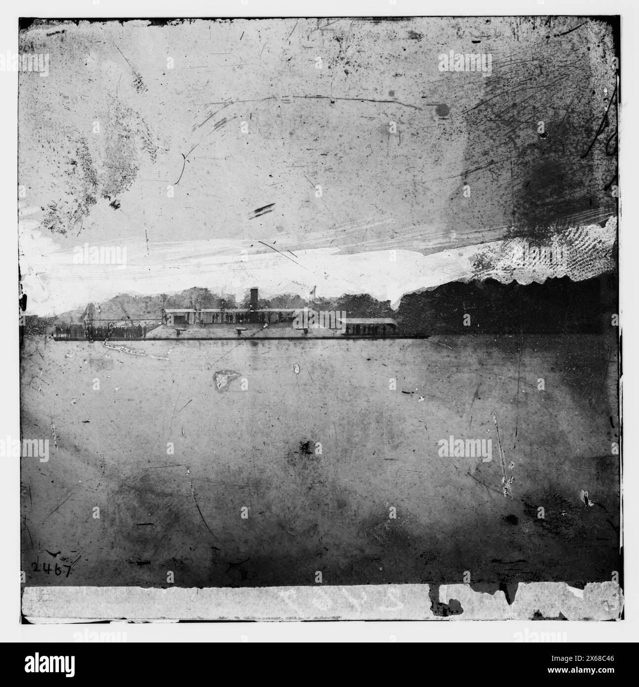 James River, Virginia. Confederate Ram ATLANTA after her capture, Civil ...