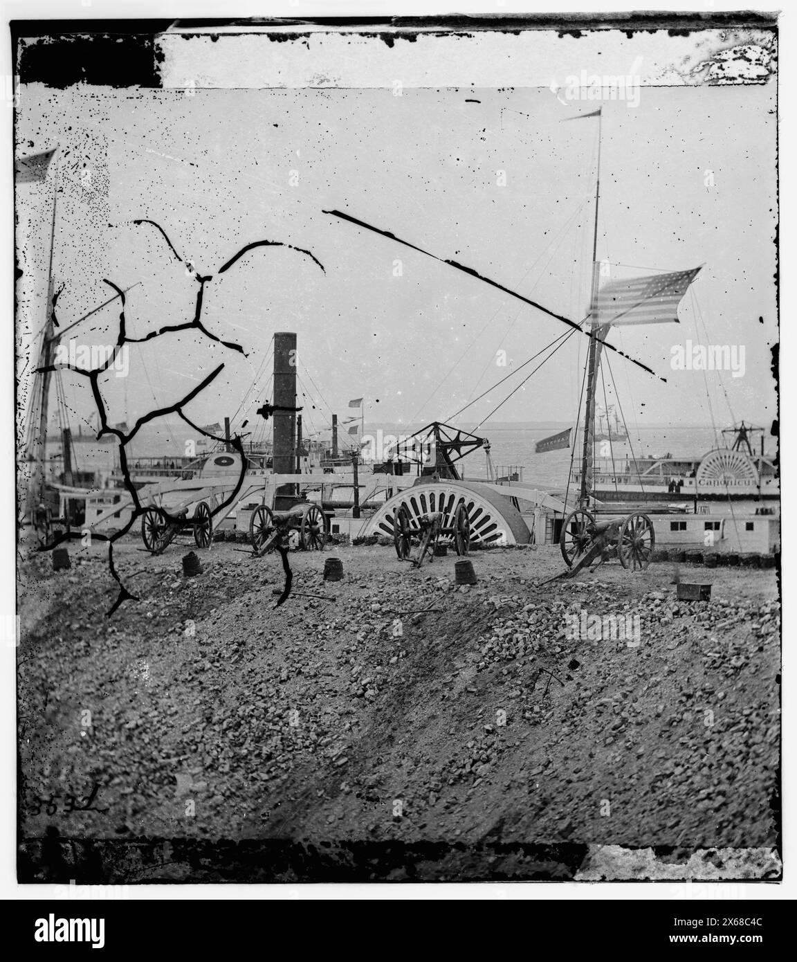 Charleston Harbor, South Carolina. View from parapet of Fort Sumter the ...