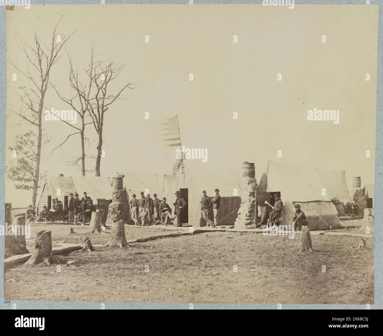 Winter quarters of a Regimental Head Quarters Army of Potomac, February ...