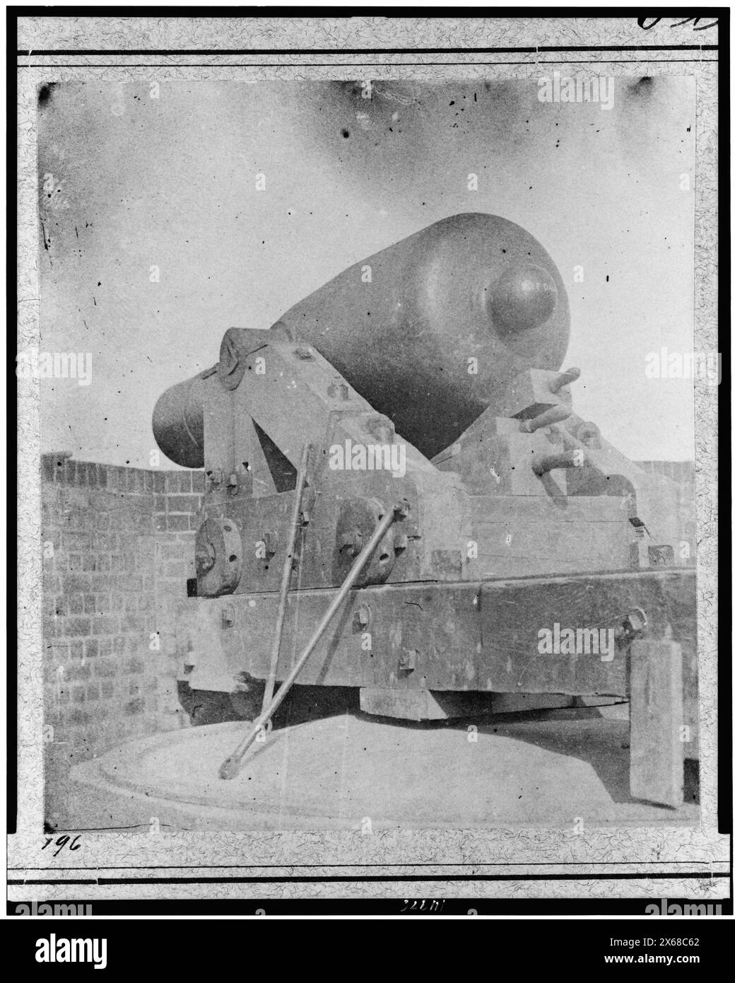 The gun "Jeff Davis," identified as a Rodman smooth bore gun in Port ...