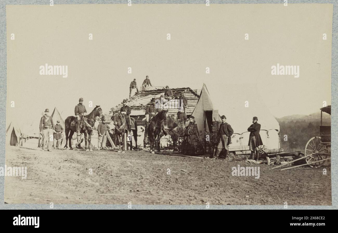 Building winter quarters, Civil War Photographs 1861-1865 Stock Photo ...