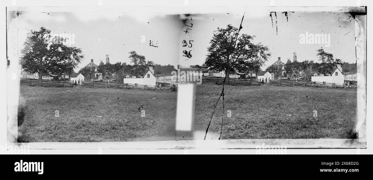 Antietam, Maryland. Ruins of Mumma's house on the battlefield, Civil ...