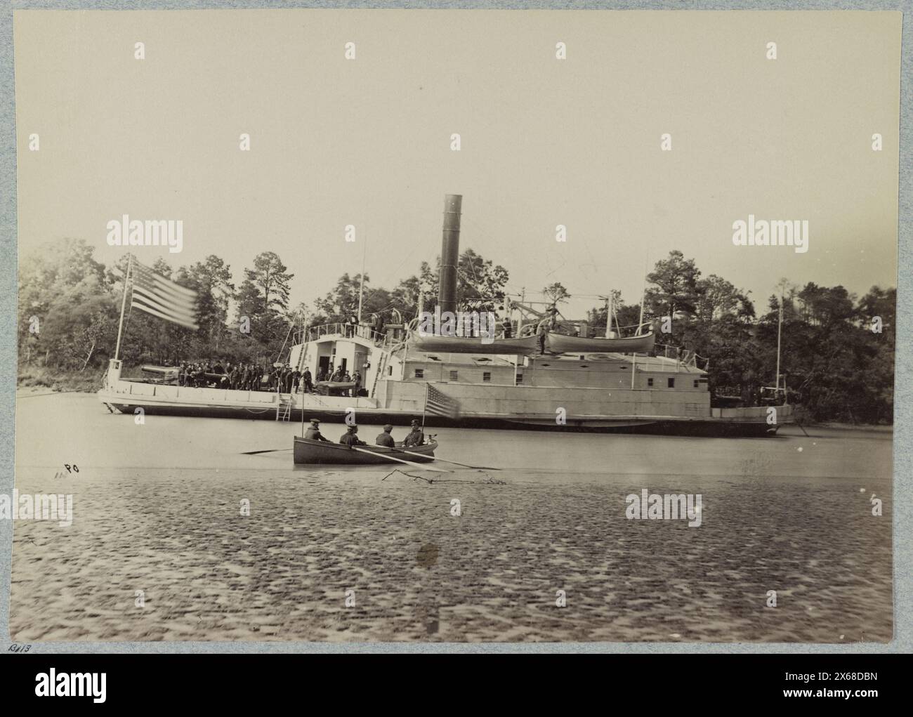 U.S. gunboat Commodore Barney(?), Civil War Photographs 1861-1865 Stock ...