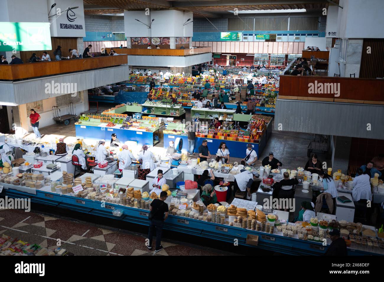 Almaty, Kazakhstan. 21st Apr, 2024. Stalls at the Green Bazaar in a ...