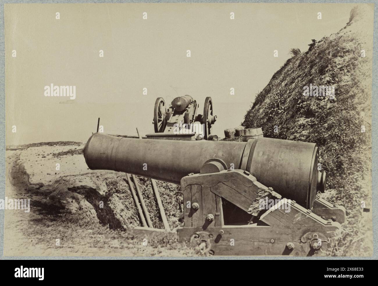 Fort Johnson, Charleston Harbor, S.C. Fort Sumter in distance, Civil ...