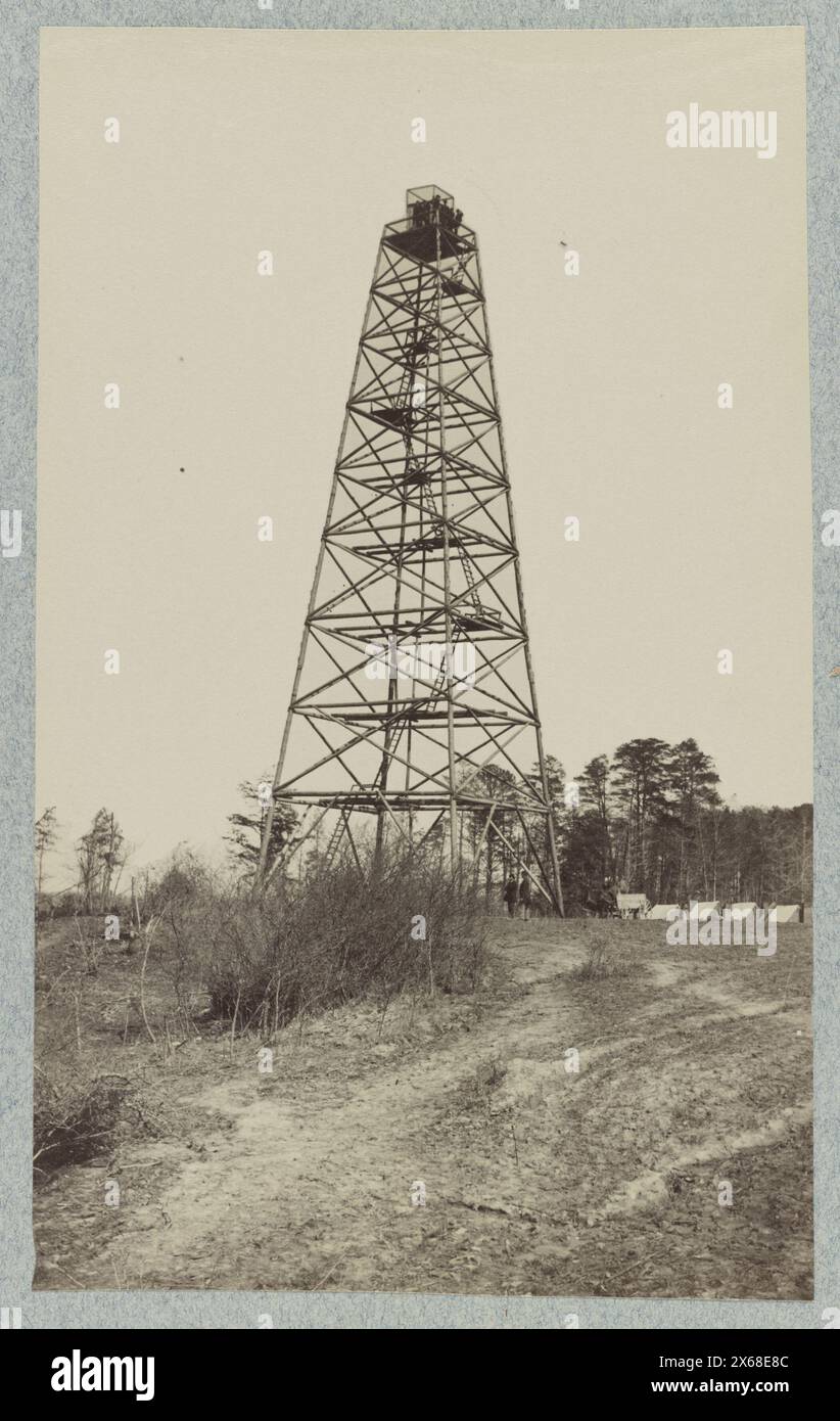 Army of the James, signal tower on left of Bermuda Hundred lines, Civil ...