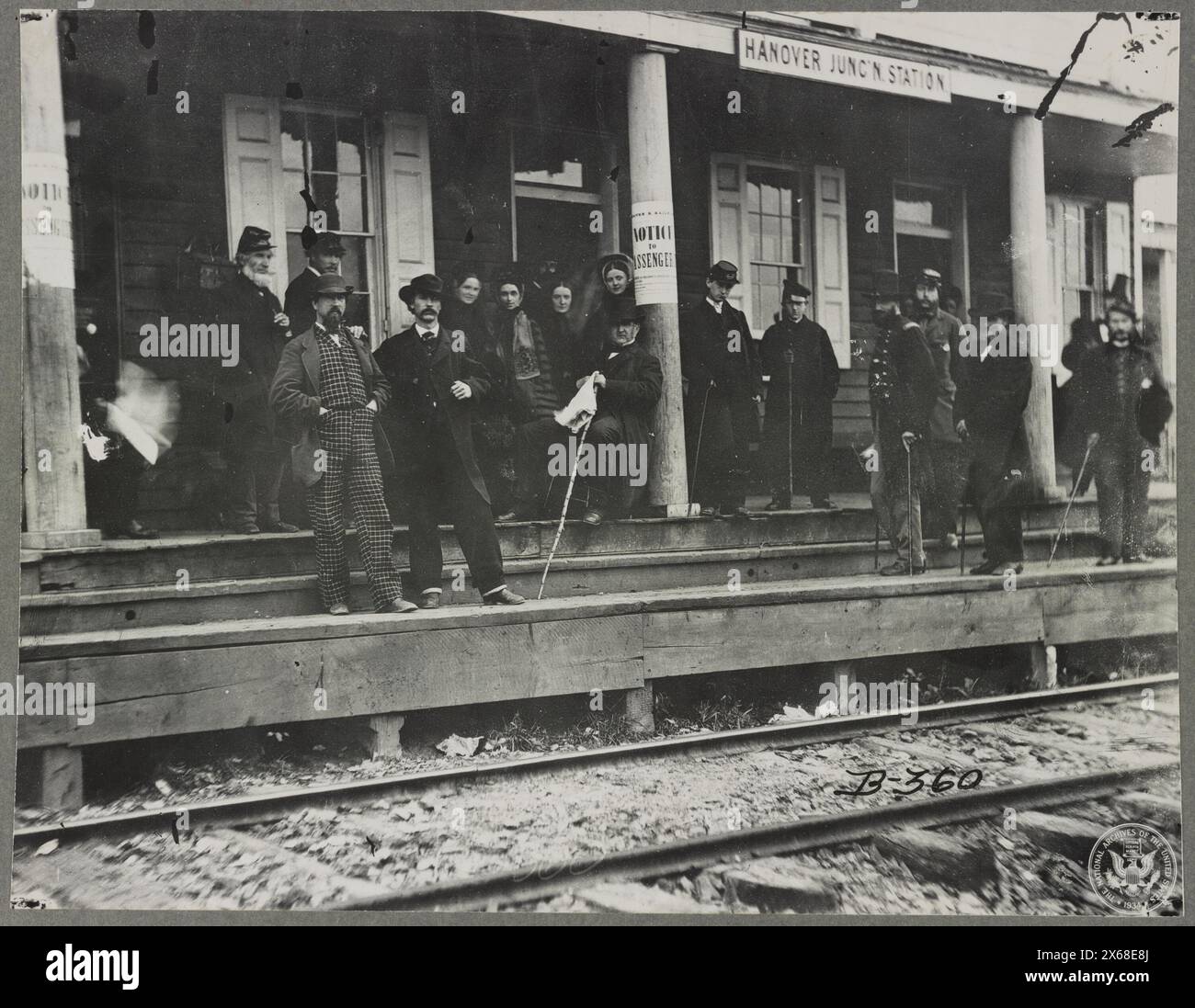 Hanover Junction, Pennsylvania, 1863, Hanover Junction station. Detail ...