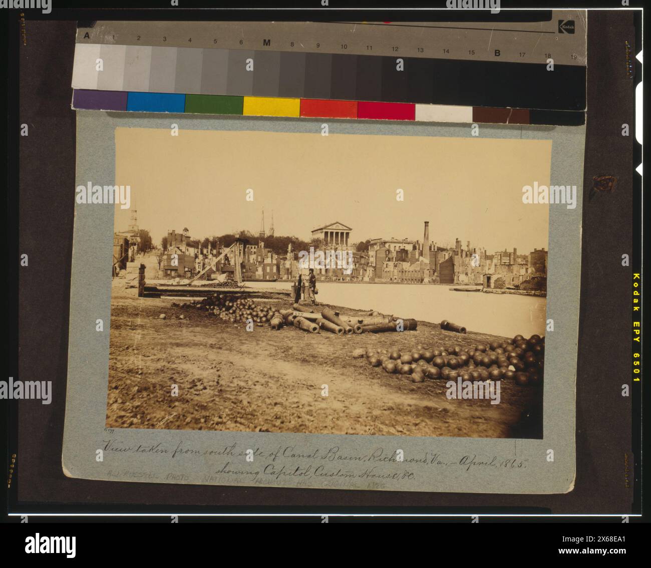 View taken from south side of Canal Basin, Richmond, Va., April, 1865 ...