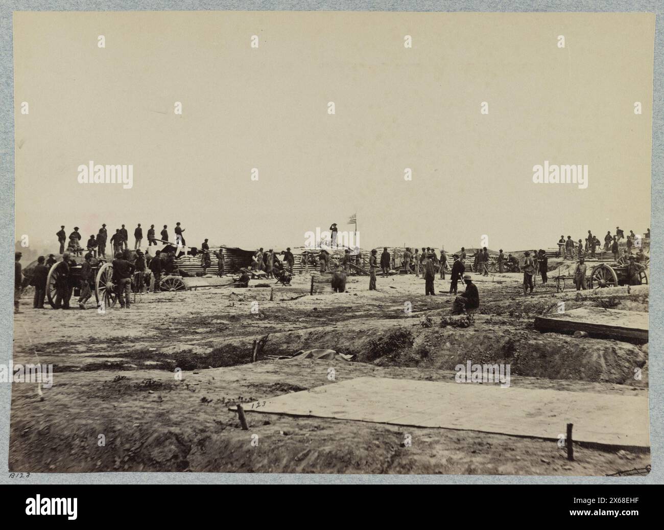 Outer line of Confederate fortifications, in front of Petersburg, Va ...