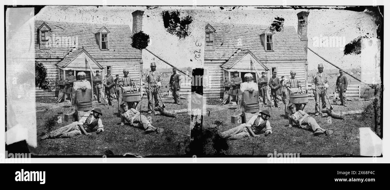 Yorktown, Virginia (vicinity). Group of contrabands at Allen's farm ...