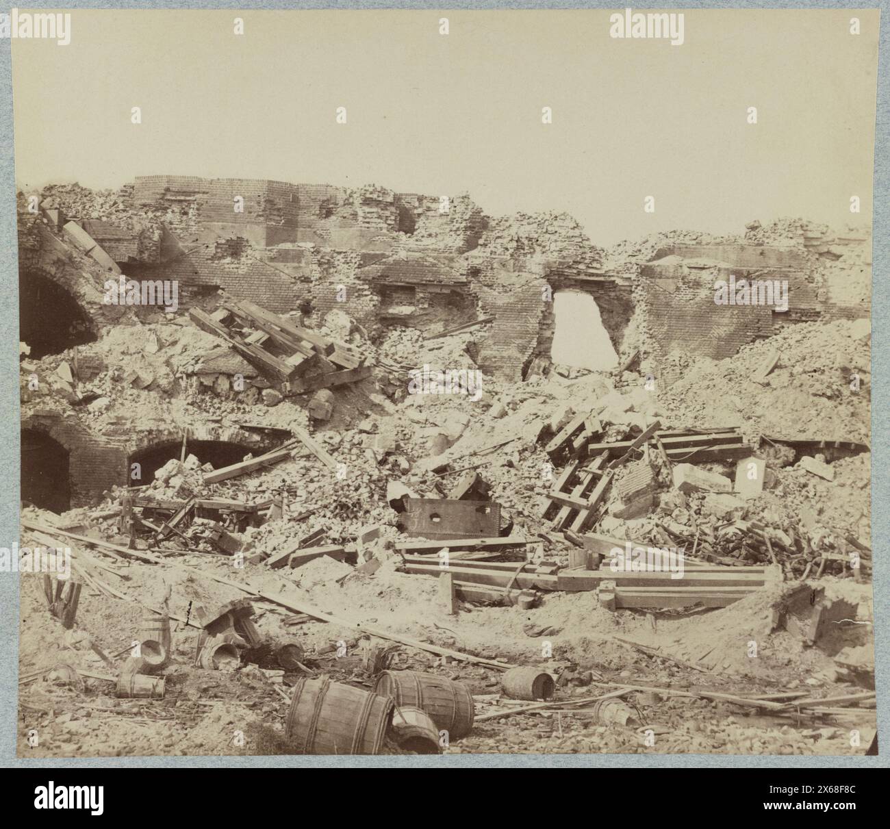 Interior view of Fort Sumter, S.C. showing the effects of bombardment ...
