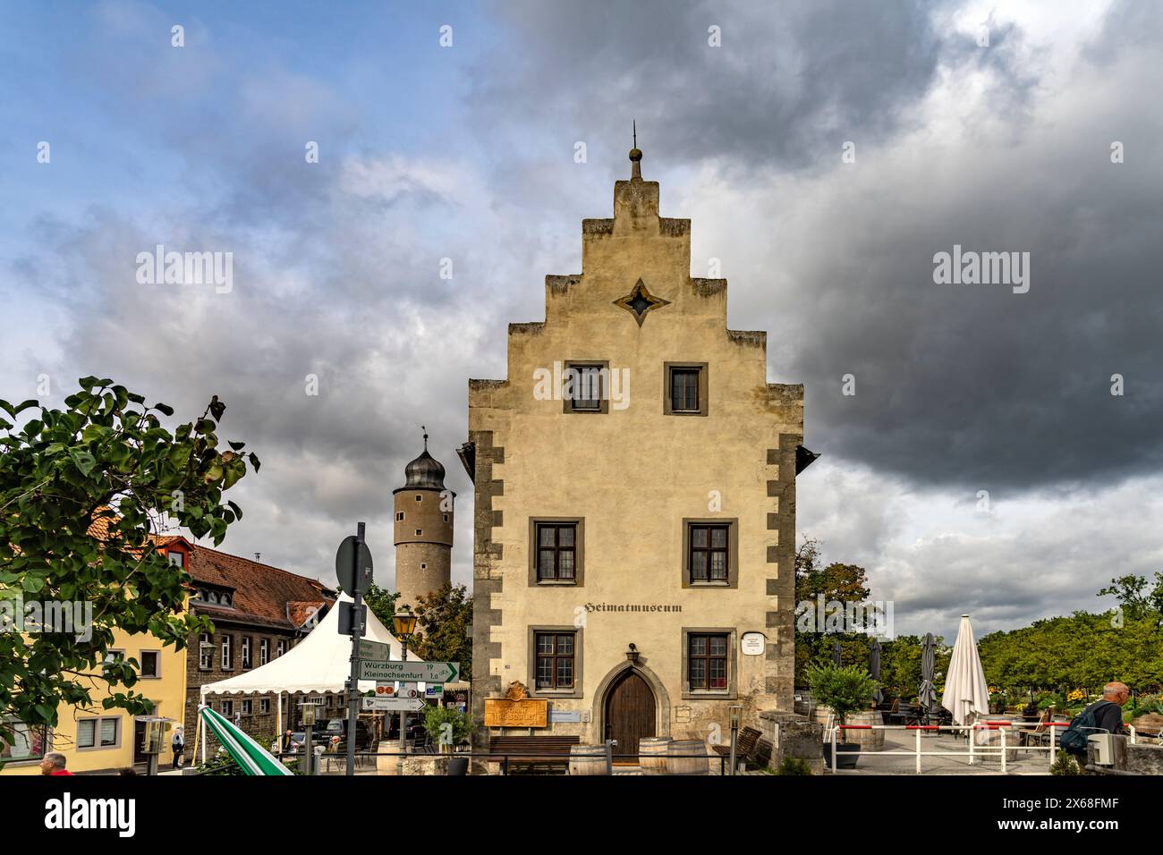 The local history museum in the small castle and pigeon tower in ...