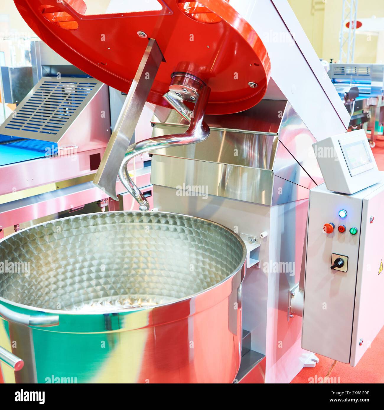 Two-speed kneading machine at the food industry exhibition Stock Photo ...