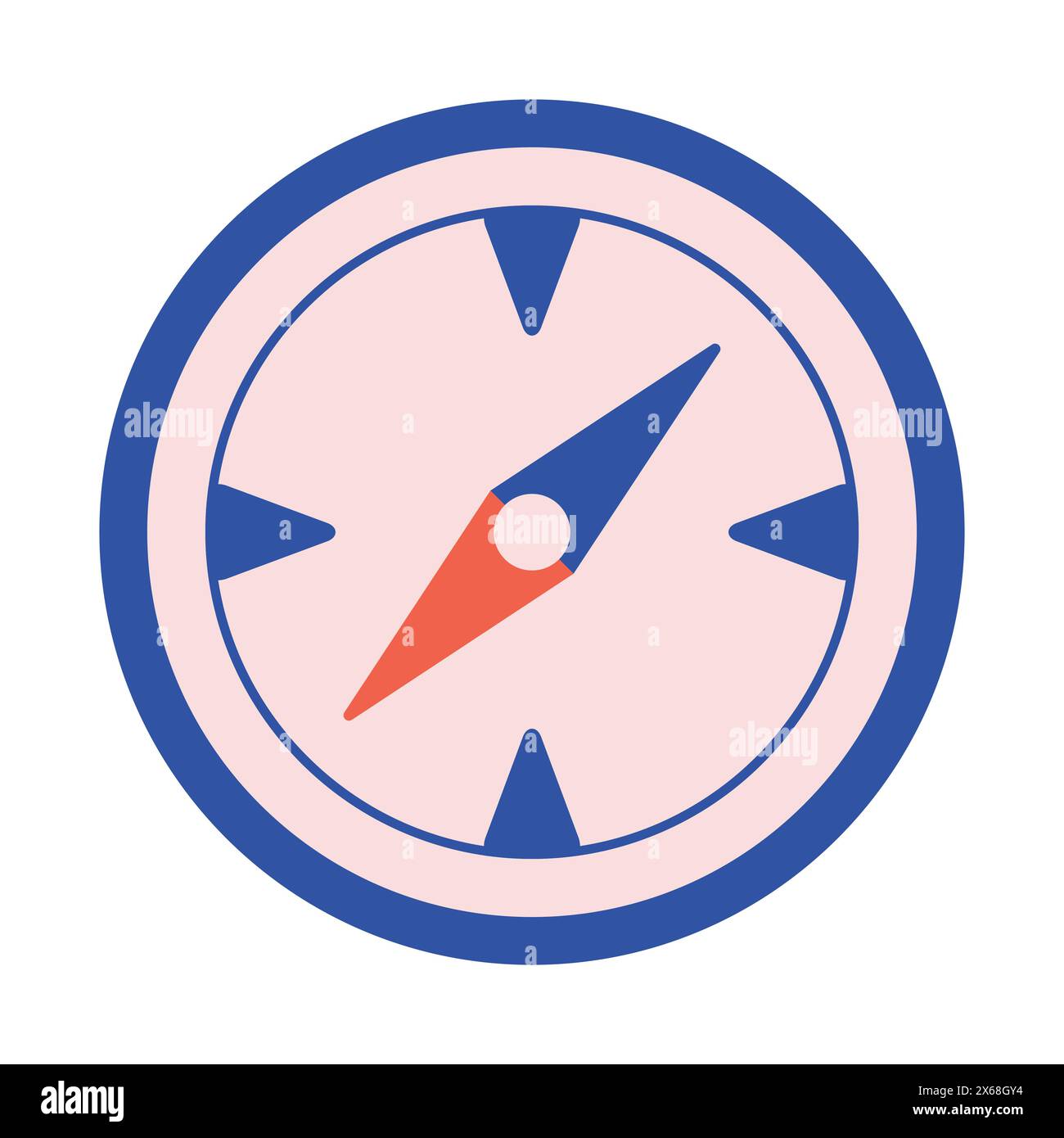 Compass flat icon, travelling concept. Vector illustration isolated on ...