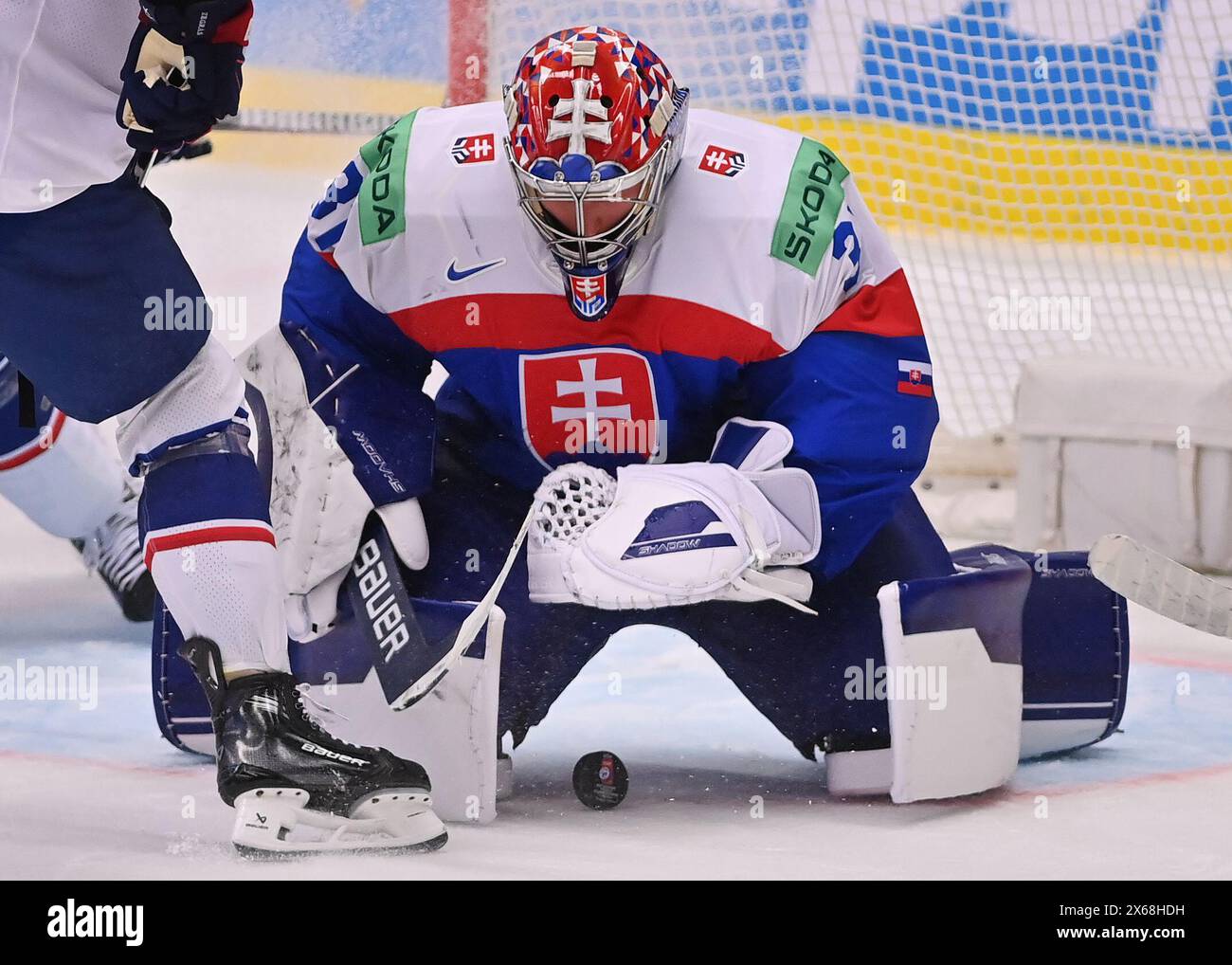 Ostrava, Czech Republic. 13th May, 2024. Slovak goalkeeper Samuel ...