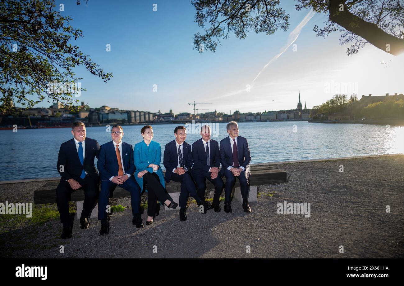 Stockholm, Sweden. 13th May, 2024. Bjarni Benediktsson, Prime Minister of Iceland, (l-r ...