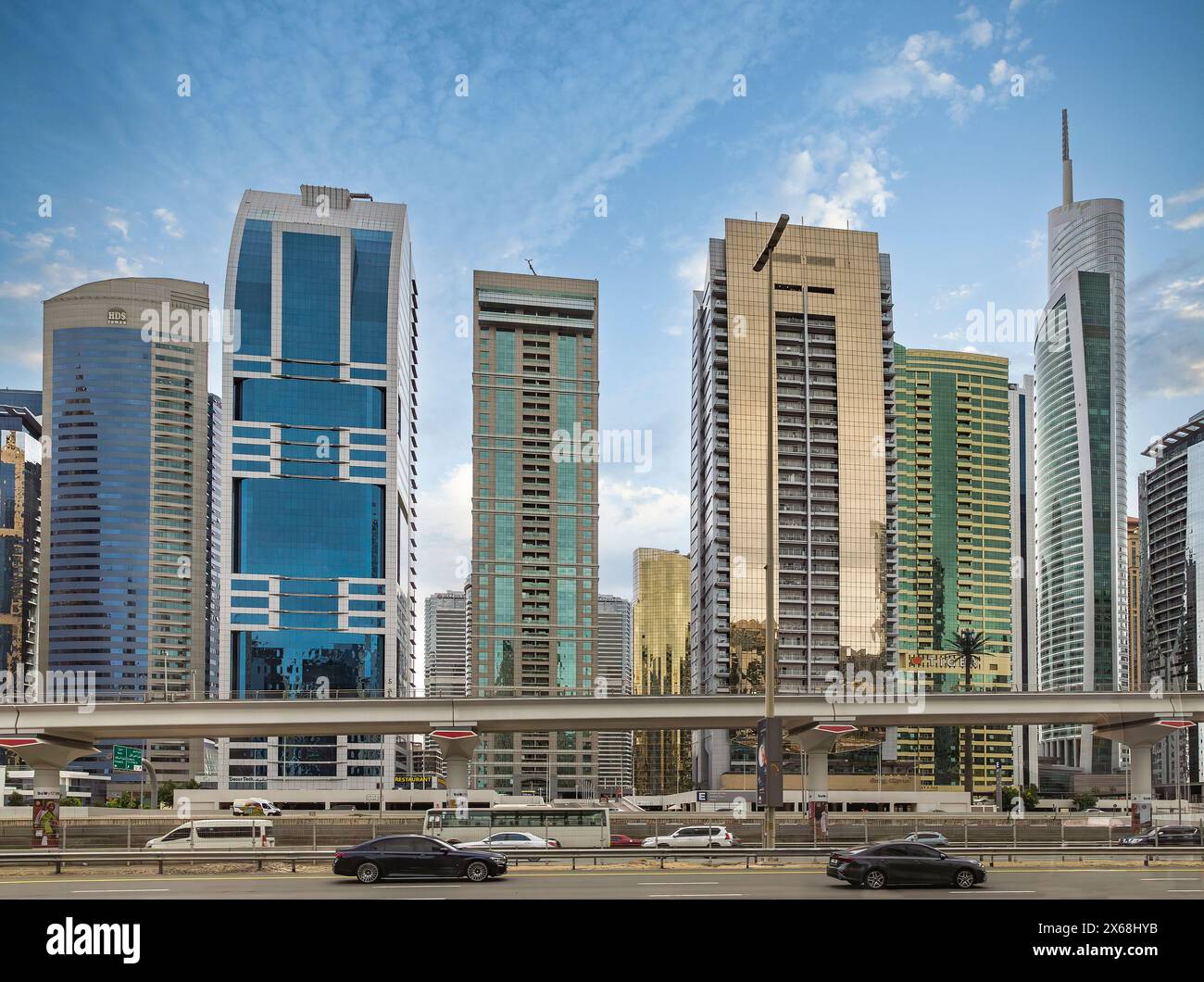High-rise buildings, skyscrapers, skyline, Sheikh Zayed Road, Dubai ...