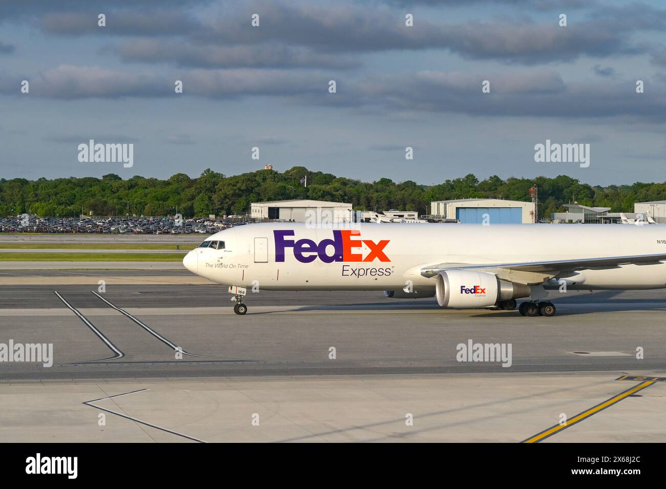 Baltimore, Maryland, USA - 3 May 2024: Boeing 767 cargo jet ...