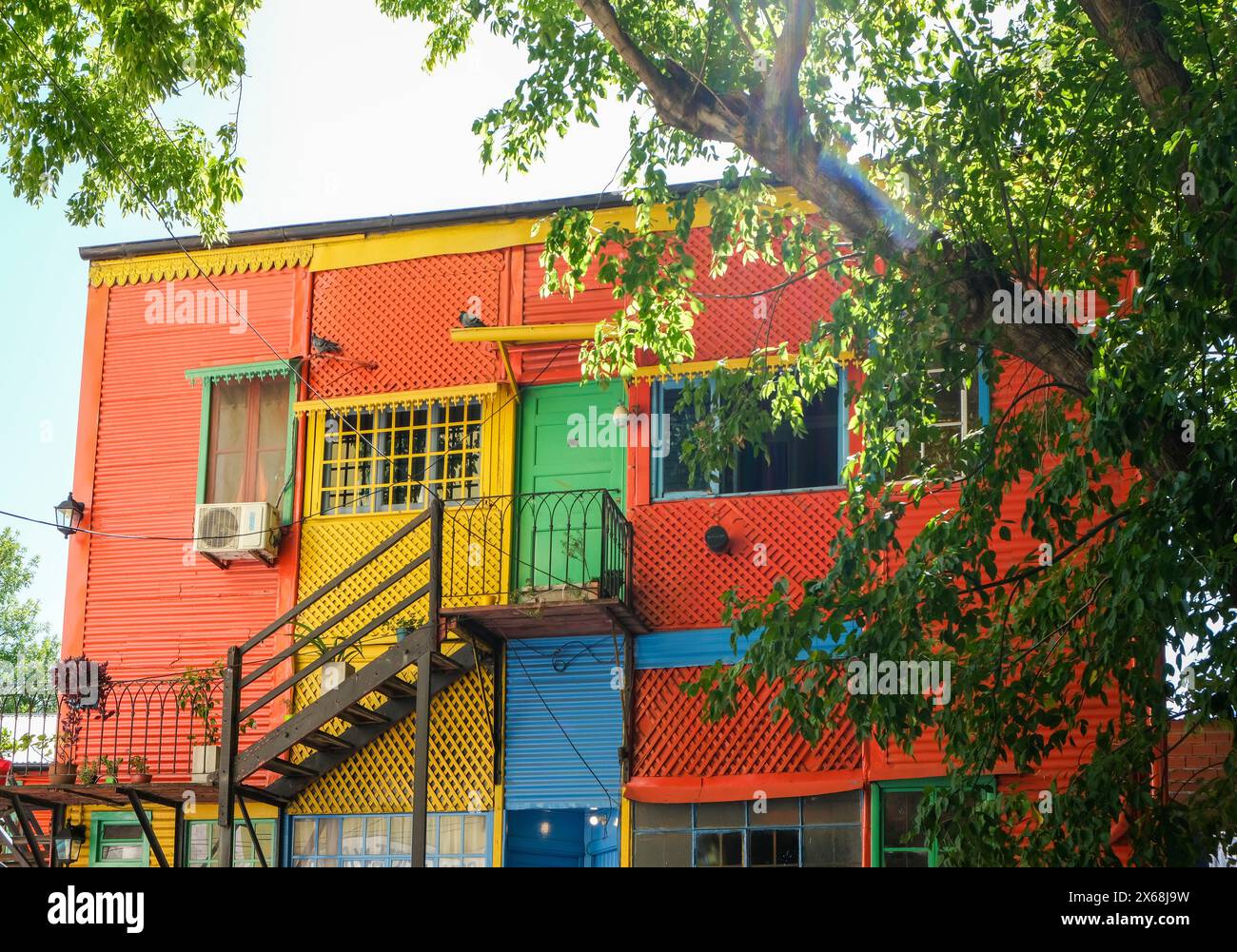 La Boca, Buenos Aires, Argentina, colorfully painted houses in the ...