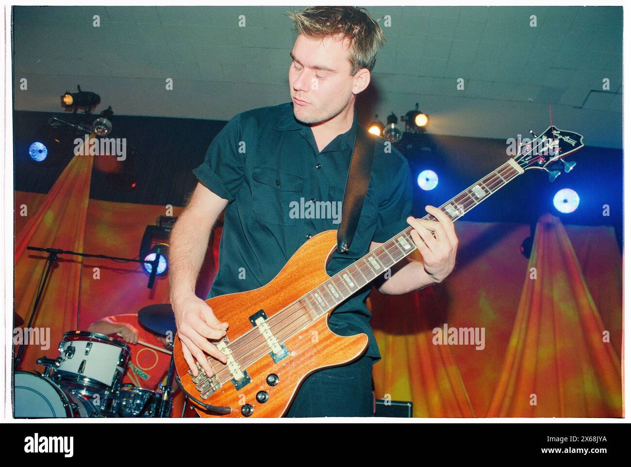 MAGNUS SVENINGSSON, YOUNG, THE CARDIGANS, 1996: A young bassist Magnus ...