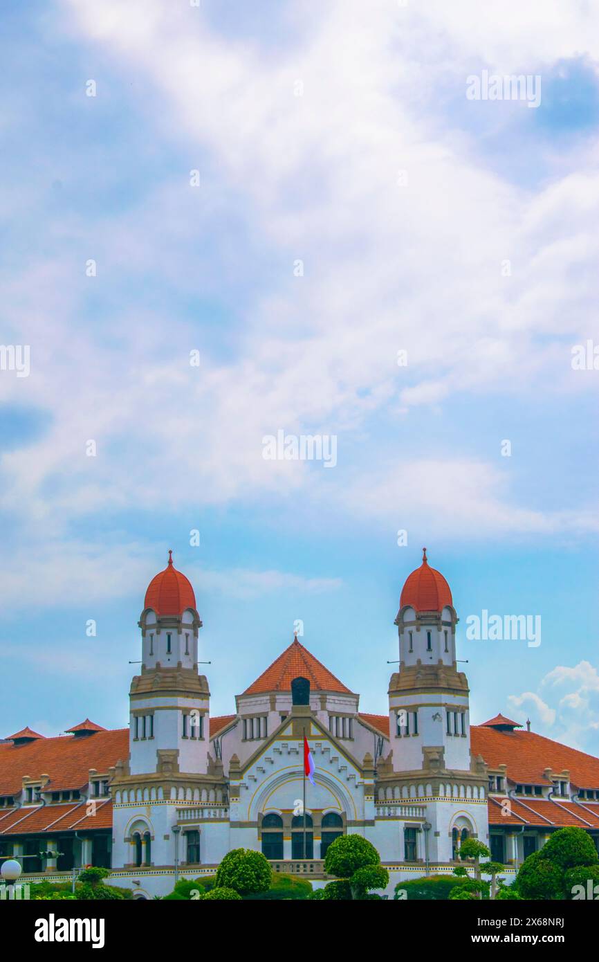 The colonial building known as Lawang Sewu or Thousand Doors building ...