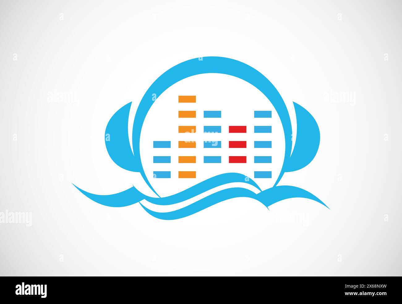 Sea music wave logo design template. Beach party logo Stock Vector ...