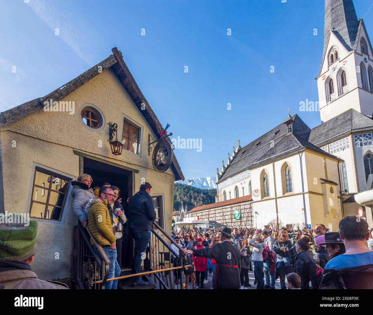 Imst, Imster Schemenlaufen (carnival), Fasnachtswagen (Carnival float ...