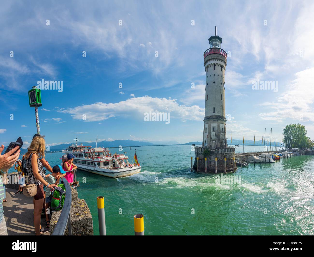 Lindau (Bodensee), lake Bodensee (Lake Constance), harbor, passenger ...