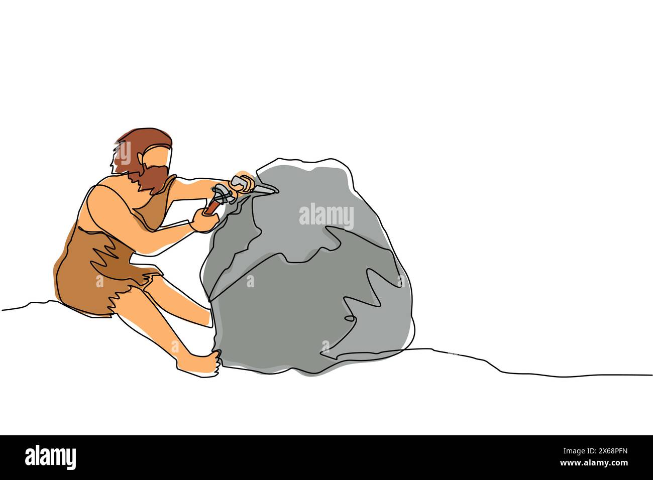 Caveman Carving Stone 27+ Thousand Stone Age Carving Royalty Free