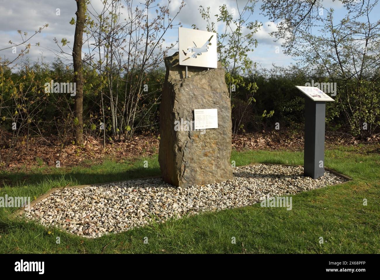 Memorial to the crew of an RAF 44 (Rhodesia) Squadron Lancaster bomber ...