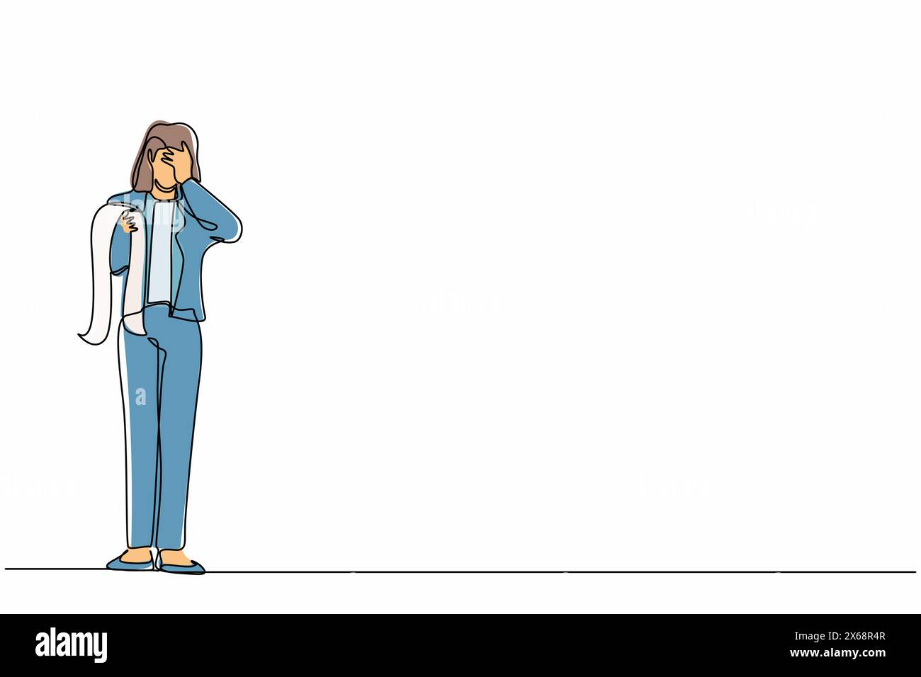 Single one line drawing financial problems and bankruptcy concept. Sad ...