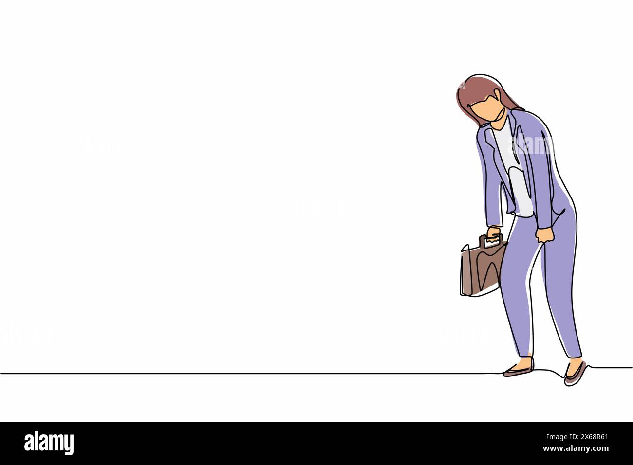 Sad hopeless alone woman looking Stock Vector Images - Alamy