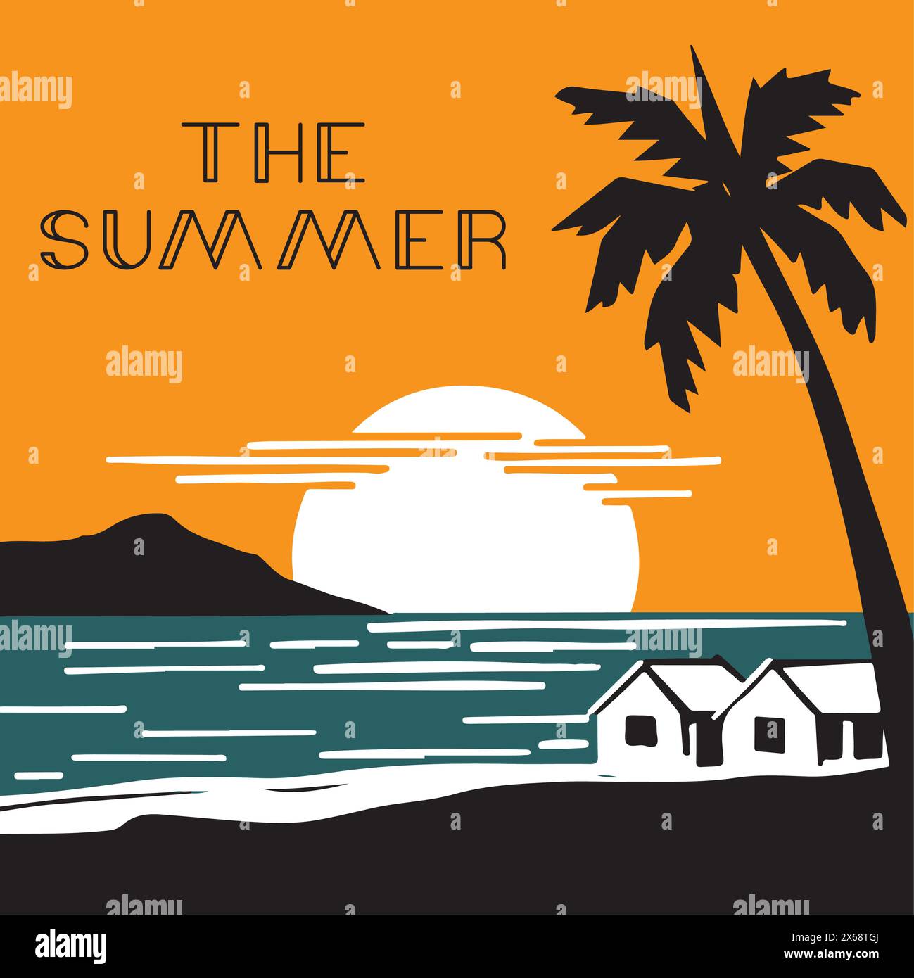 Summer T Shirt Design With Vector File Stock Vector Image & Art - Alamy
