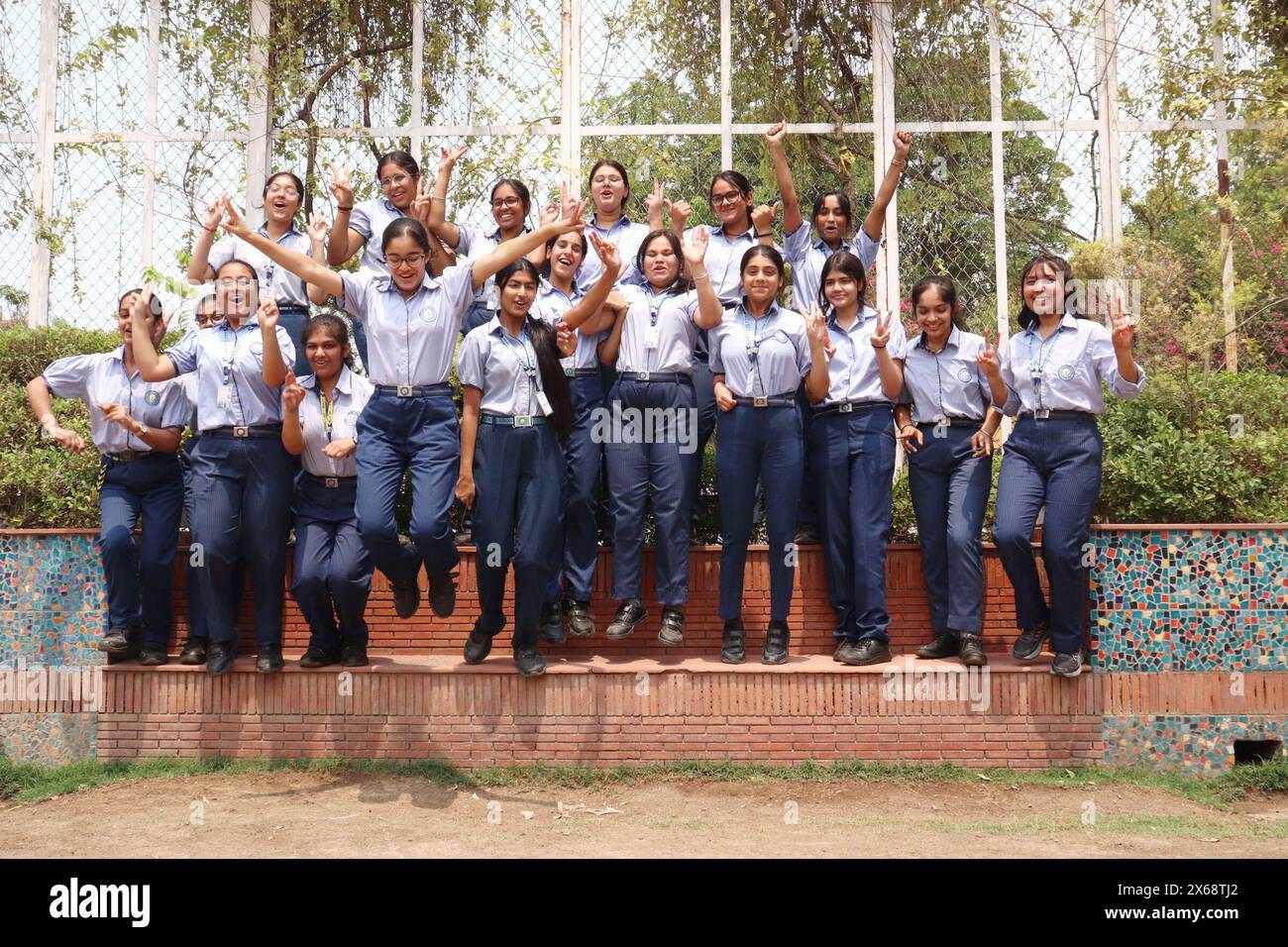 India. 13th Dec, 2024. GURUGRAM, INDIA - MAY 13: Students celebrate ...