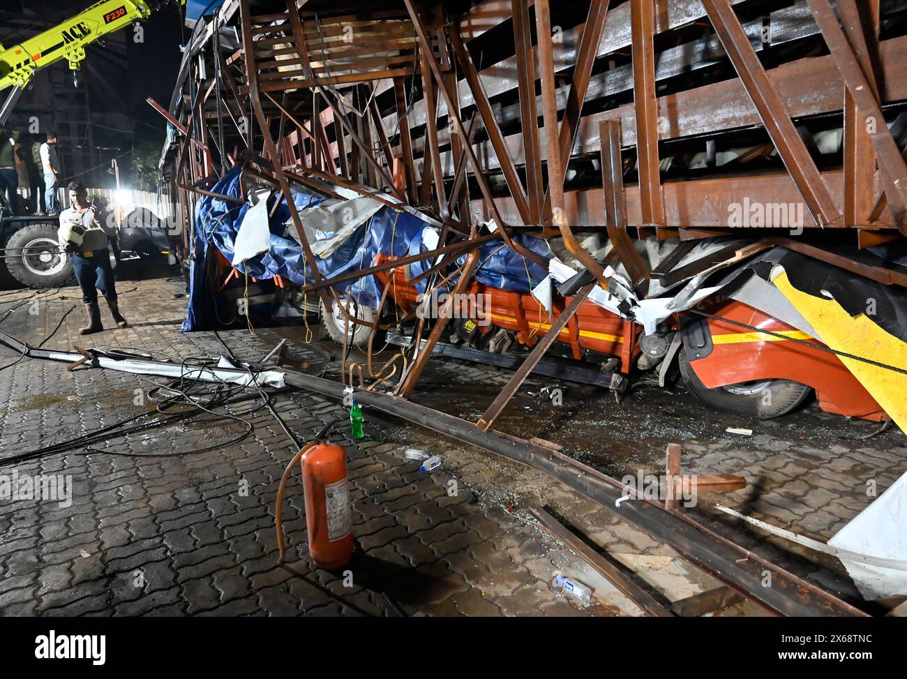 MUMBAI, INDIA - MAY 13: Ongoing rescue operation held by Mumbai Fire ...
