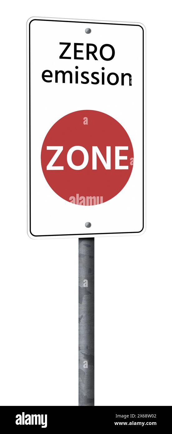 Road sign Zero emission ZONE Stock Photo - Alamy