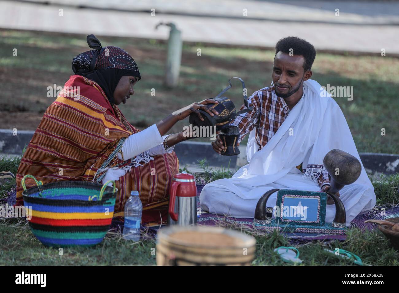 Mogadishu, Somalia. 11th May, 2024. People wearing traditional garments ...