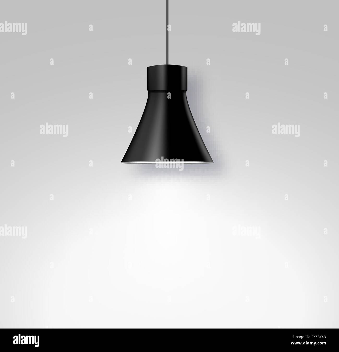 Lamp illuminators on wall interior. Transparent light effect design ...