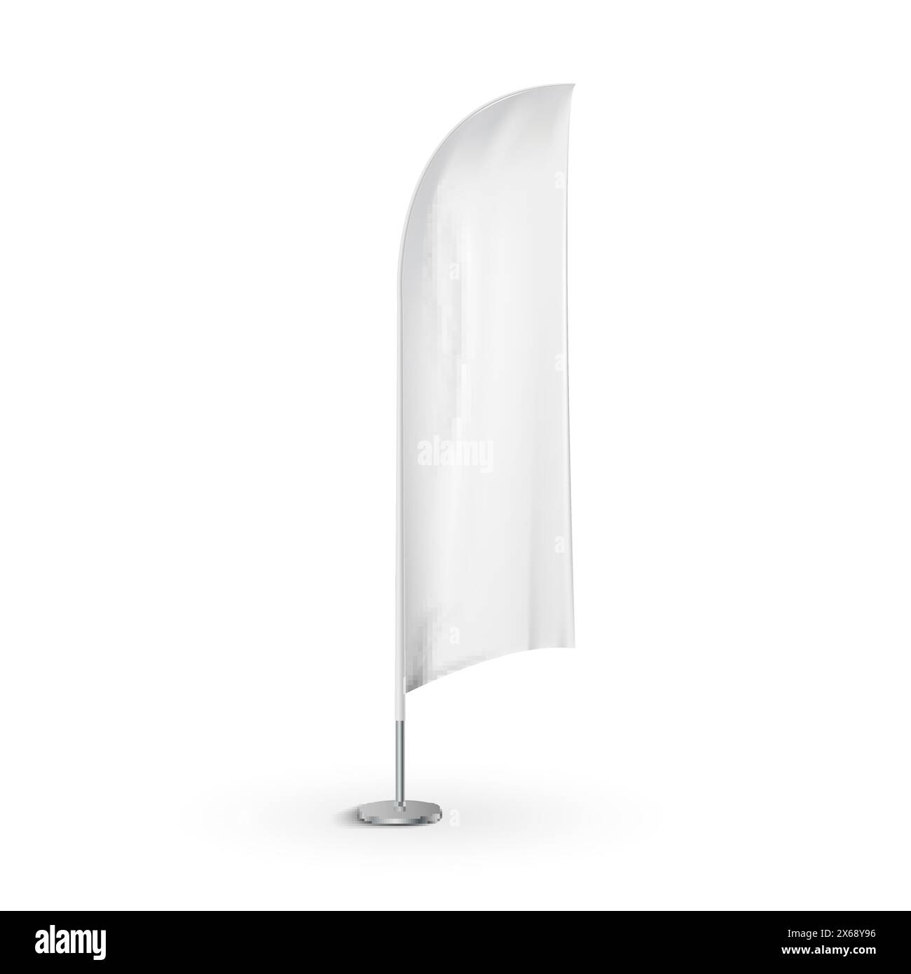 Feather Outdoor Flag Banner Blank Advertising Feather Mockup Stand Flag Stock Vector Image