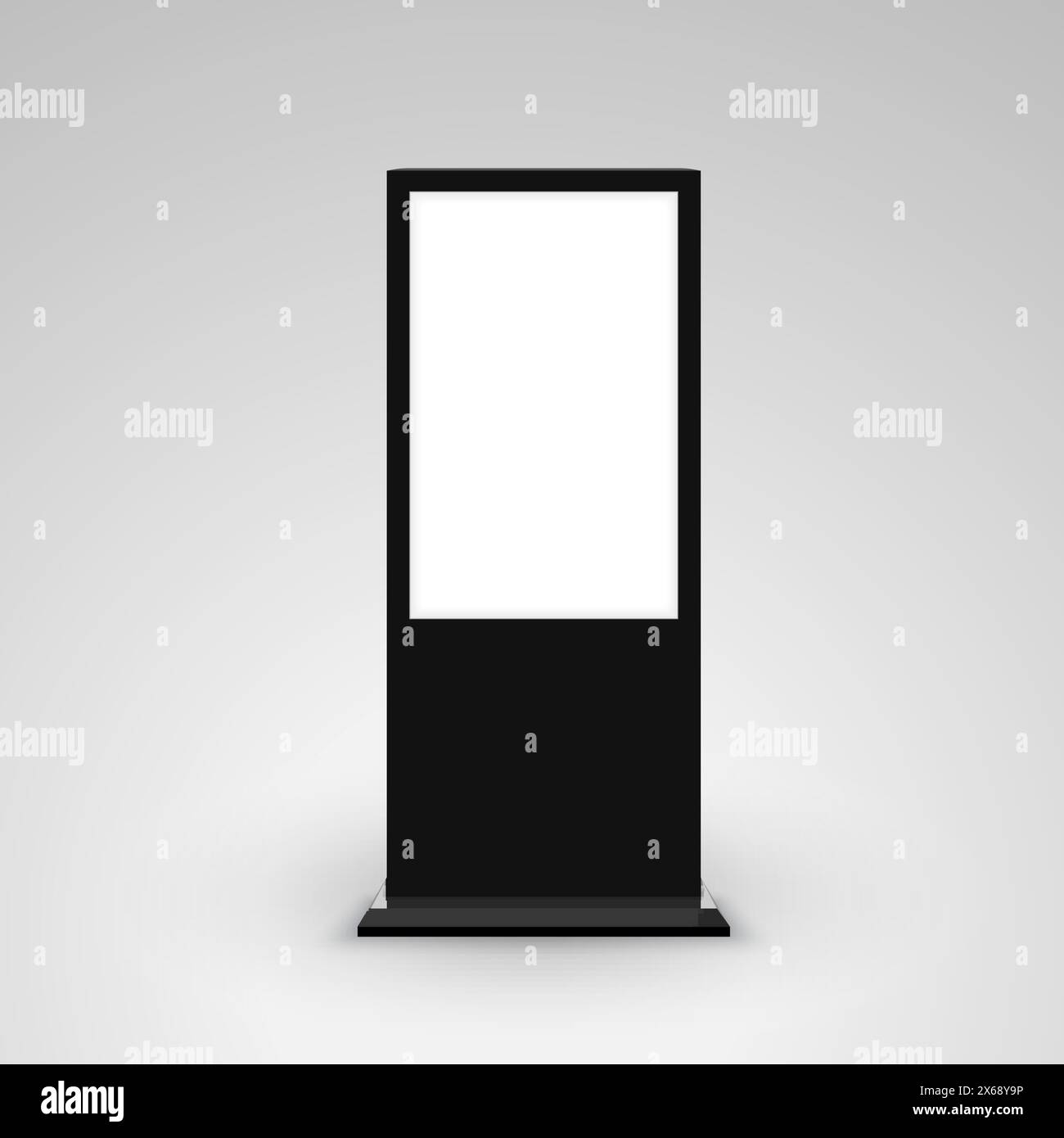Digital stand signage advertising banner lightbox. Blank isolated ...