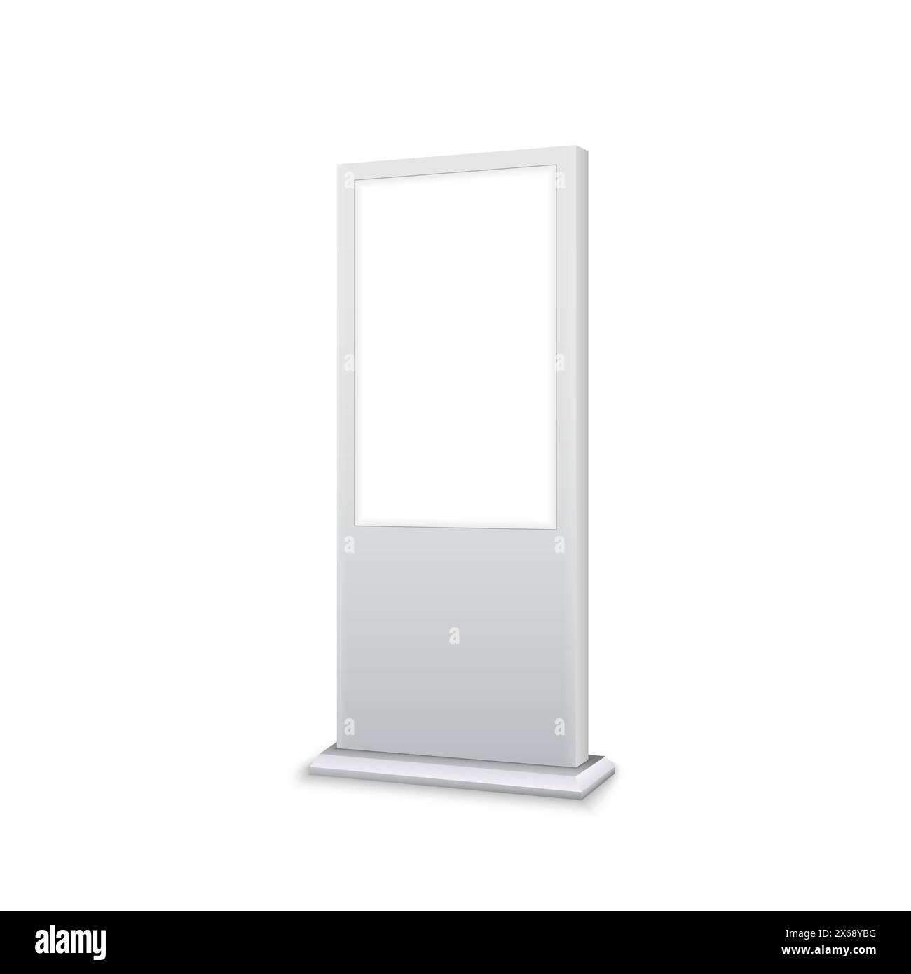 Digital stand signage advertising banner lightbox. Blank isolated ...