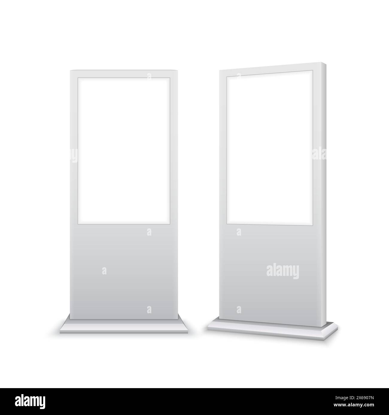 Digital stand signage advertising banner lightbox. Blank isolated ...