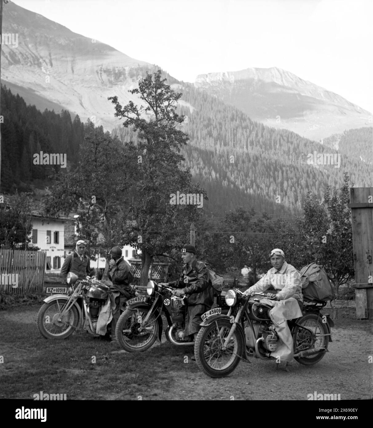 Adventure motorcycle Black and White Stock Photos & Images - Alamy