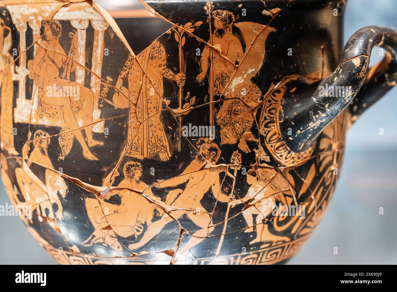 the hero and the goddess, bell crater from the funerary chamber of ...