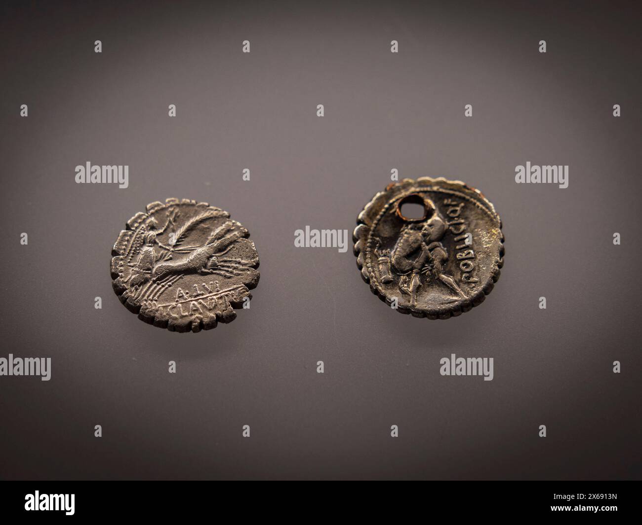 serrati denarii, Iberian culture, Iberian Museum of Jaén, Andalusia ...