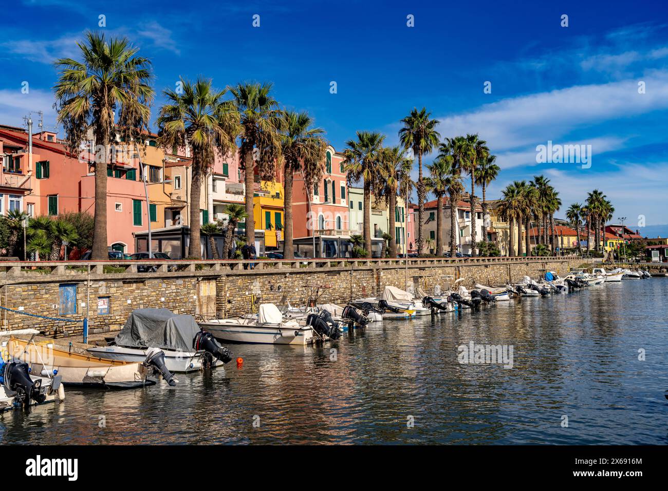 Marina in Riva Ligure, Riviera di Ponente, Liguria, Italy, Europe Stock ...