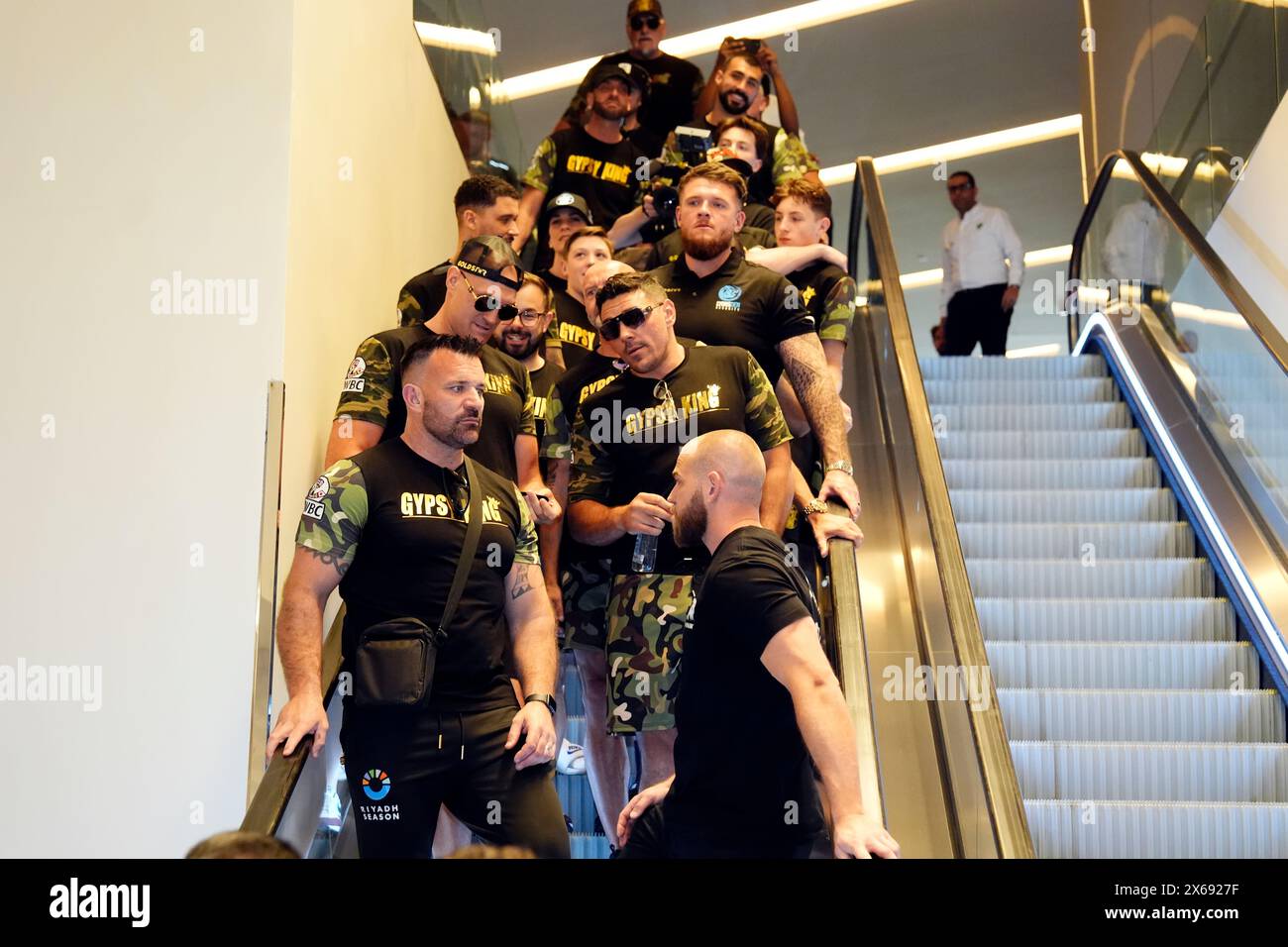 Tyson Fury and his entourage during a media day in Riyadh. The IBF, WBA ...
