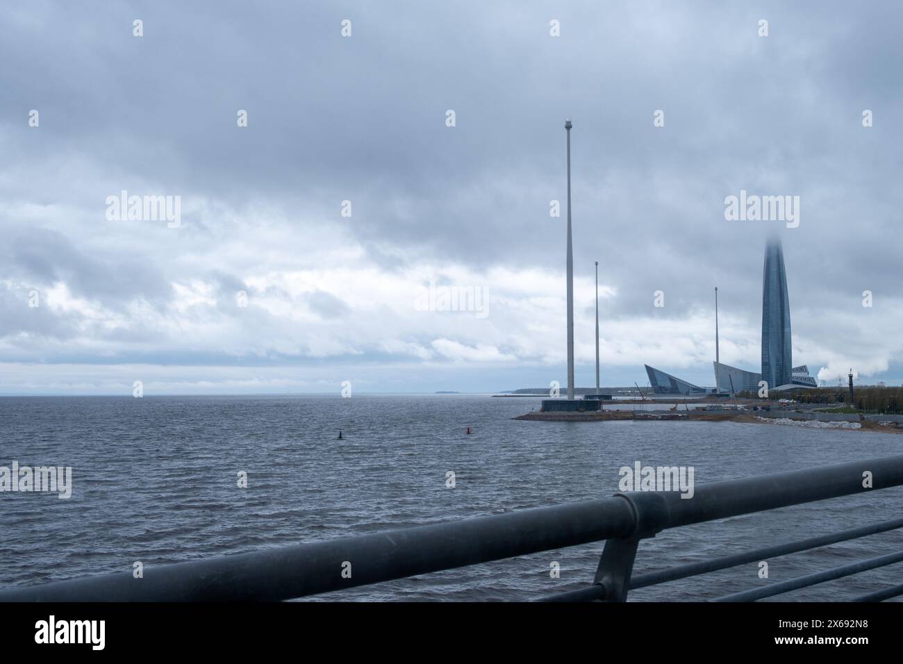 Saint-Petersburg, Russia - May 10, 2024. High-rise building of the ...