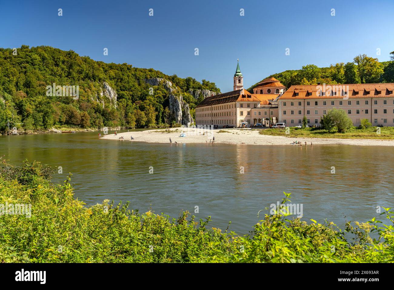 Benedictine Abbey Weltenburg Monastery on the Danube near Weltenburg ...